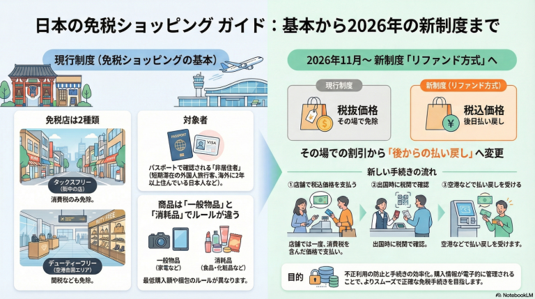 免税店の仕組みと手続き完全ガイド｜2026年リファンド方式対応・店舗向けに解説｜株式会社ビジコム